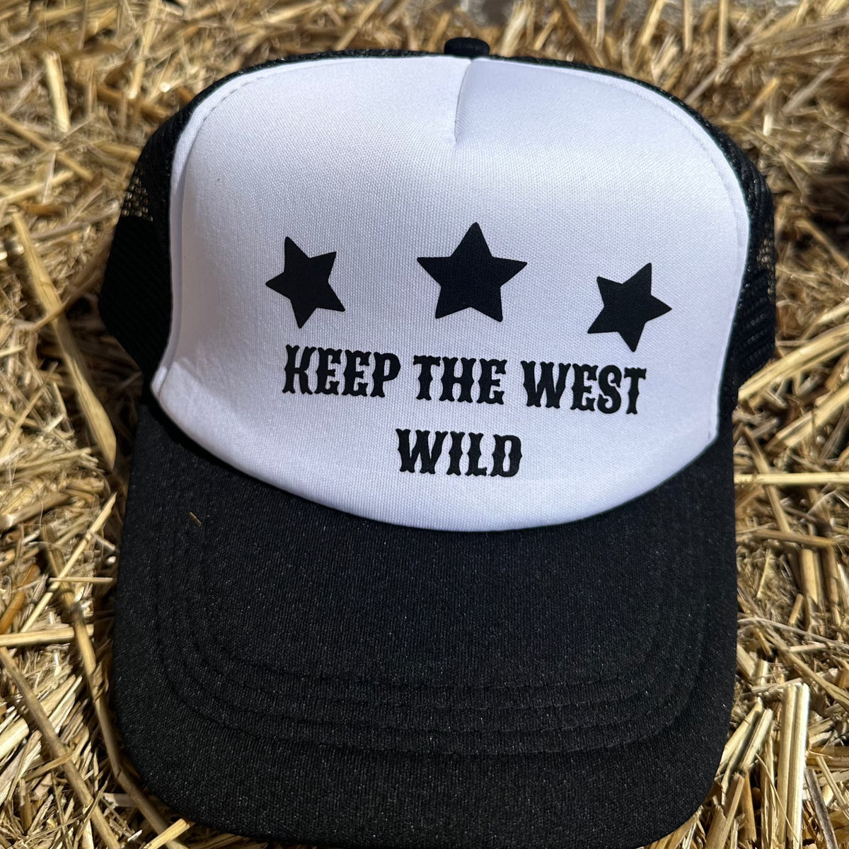 Black "Keep The West Wild" Trucker Hat – Adjustable Fit ...
